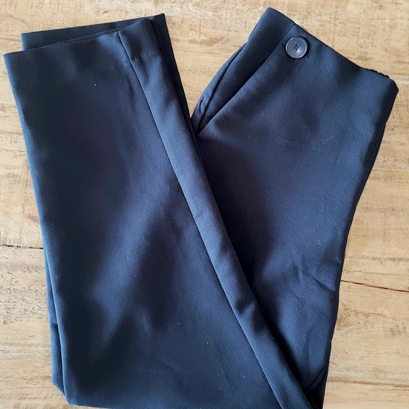 Mango | Pants & Jumpsuits | Mango Navy Buttonaccent Trousers | Poshmark